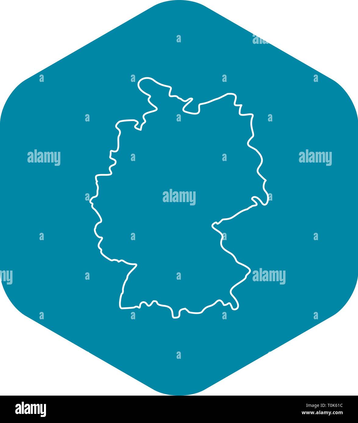 Germany map icon, outline style Stock Vector Image & Art - Alamy