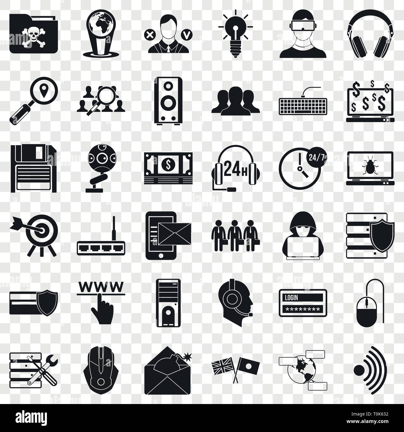Cyber security icons set, simple style Stock Vector Image & Art - Alamy