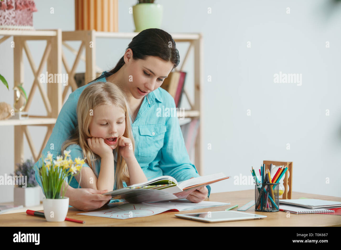 Mother and her daughter spending time together. A day with family ...