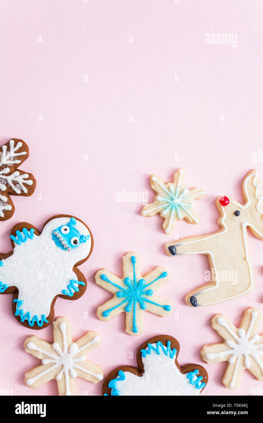 Christmas cookies decorated with royal icing Stock Photo - Alamy