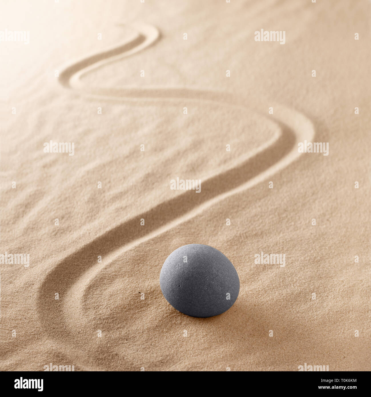 harmony purity and spirituality background, zen meditation stone sand ...