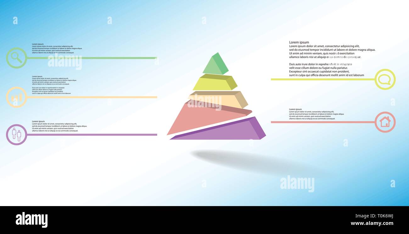 3D illustration infographic template. The embossed triangle is randomly ...