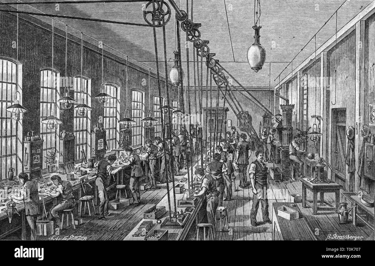 Factory interior 19th century germany hi-res stock photography and ...