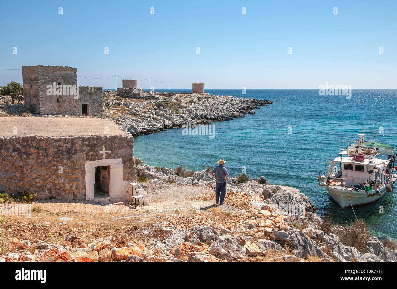 A fishermens chapel, at the little harbour of Gialia near the village ...