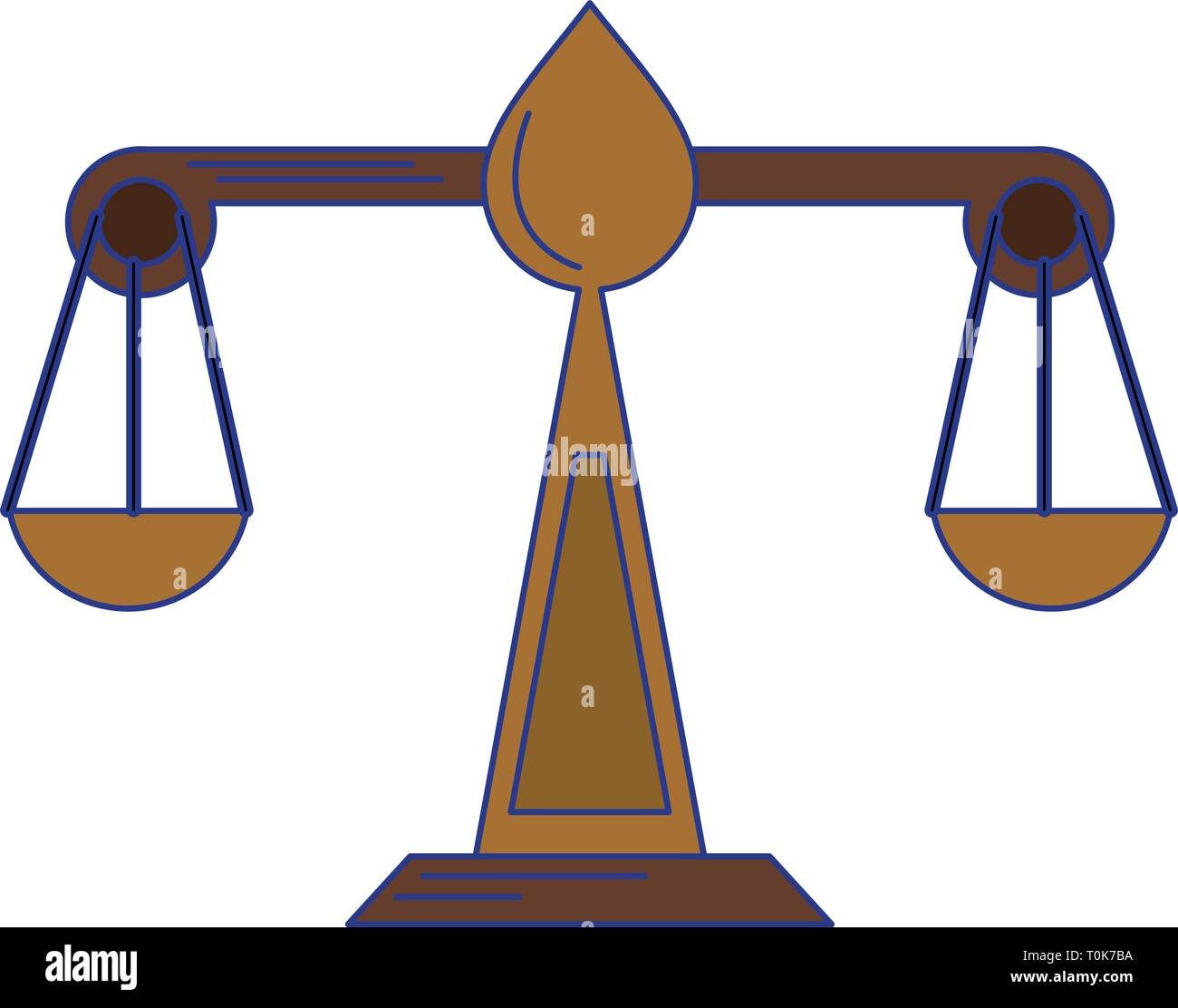 Justice balance symbol isolated blue lines Stock Vector Image & Art - Alamy