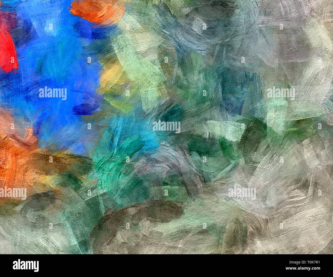 Wall poster print template. Abstract painting art. Hand drawn by dry ...