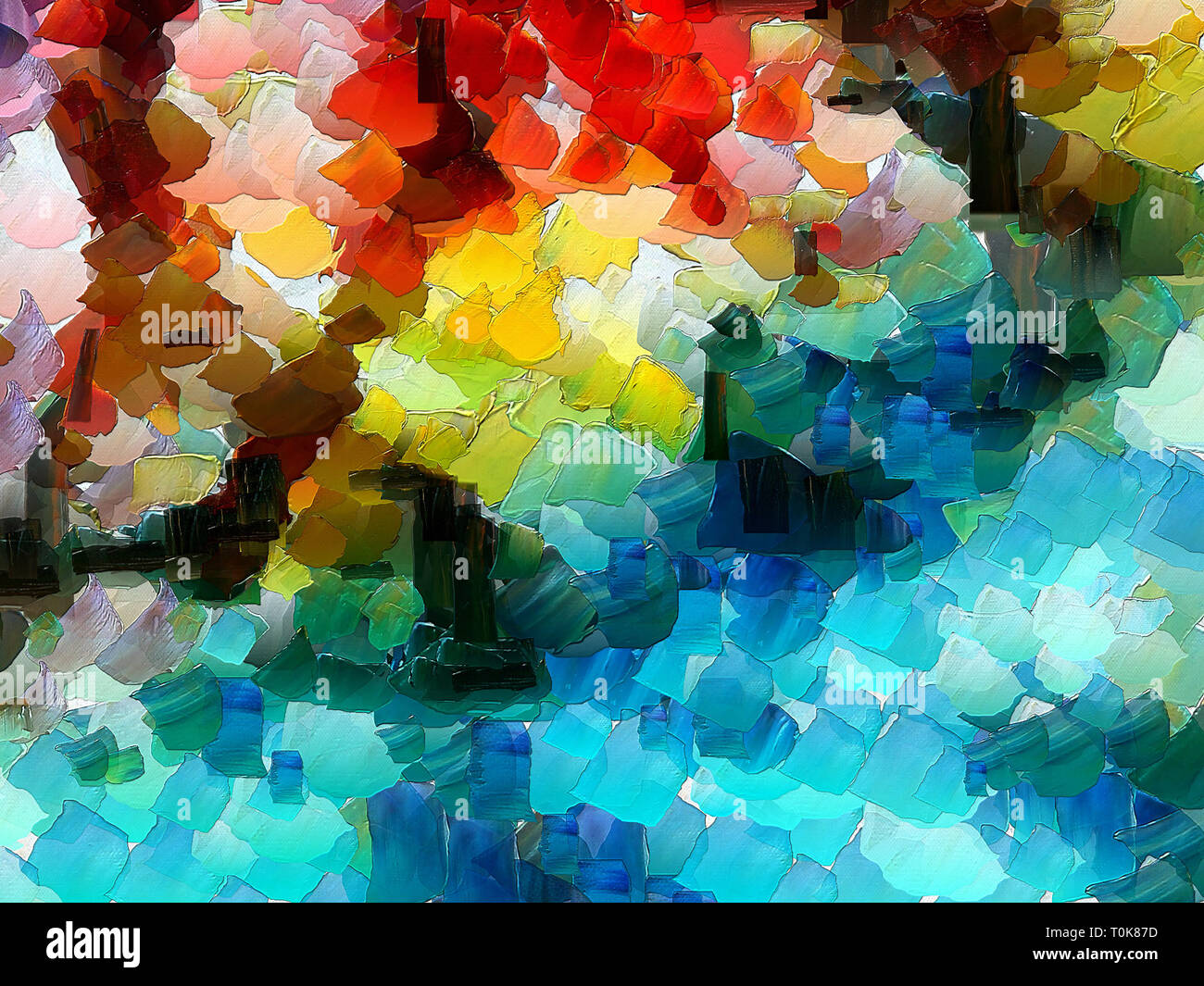 Wall poster print template. Abstract painting art. Hand drawn by dry ...