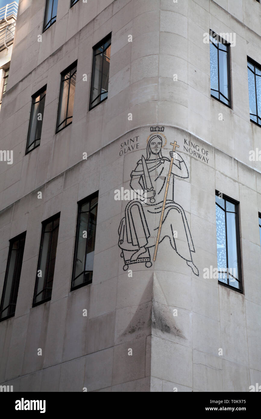 mosaic of saint olave king of norway olaves wharf london england Stock ...