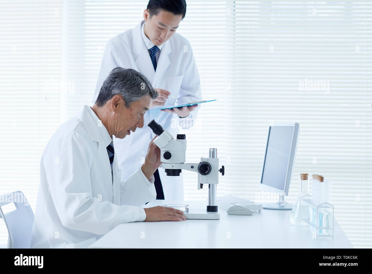 Japanese researchers in the lab Stock Photo - Alamy