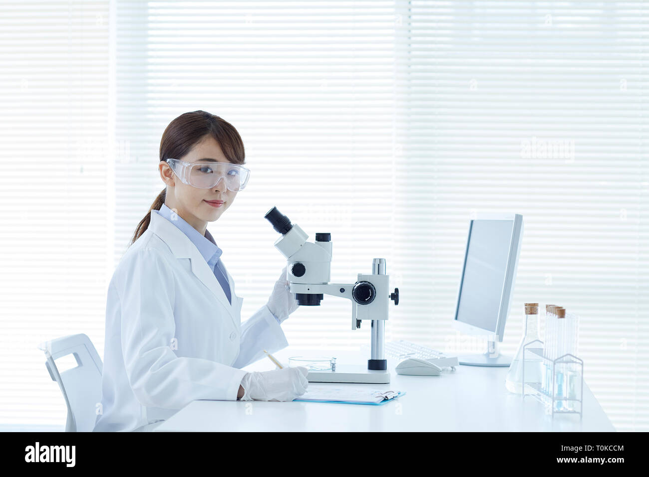 Young Japanese researcher in the lab Stock Photo - Alamy