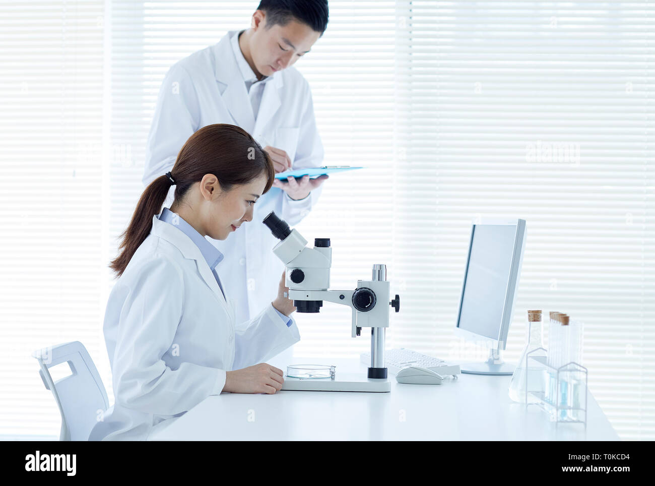 Japanese researchers in the lab Stock Photo - Alamy