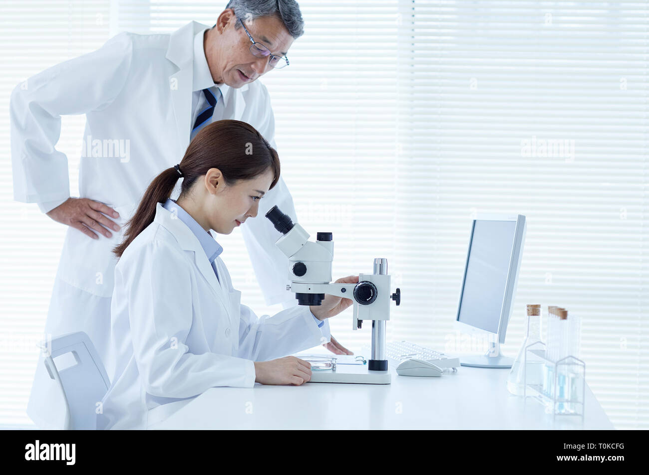 Japanese researchers in the lab Stock Photo - Alamy