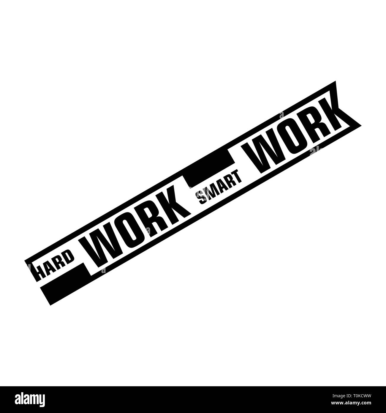 Font quotes HARD WORK SMART WORK. Vector calligraphy graphics Stock ...