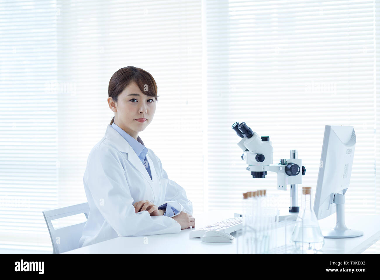 Young Japanese researcher in the lab Stock Photo - Alamy