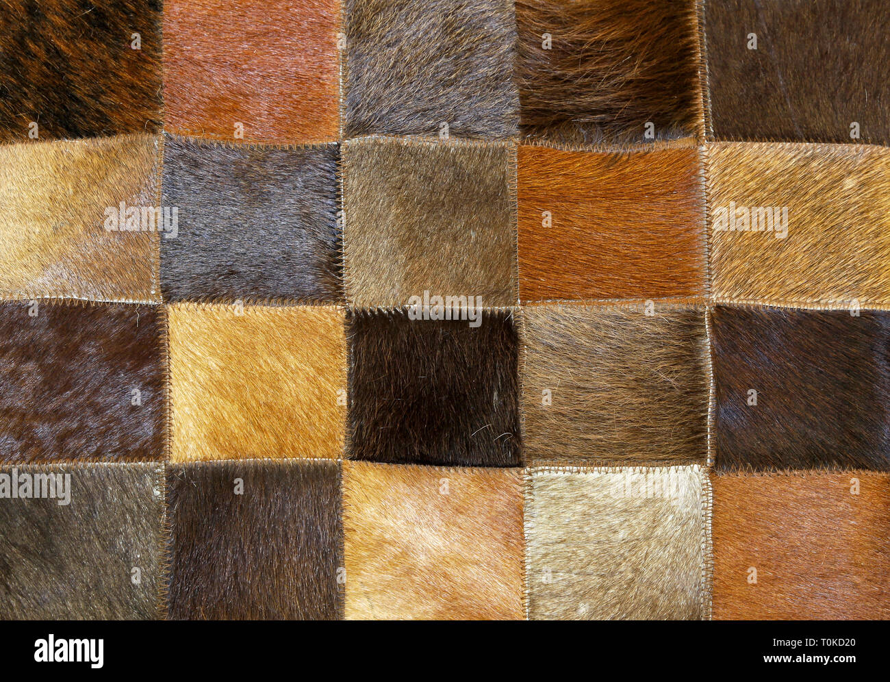 Brown animal fur made from patches and parts Stock Photo - Alamy