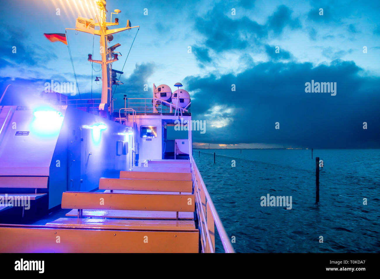 Island Wangerooge, Ostfriesland, ferry to the mainland,East Frisia ...