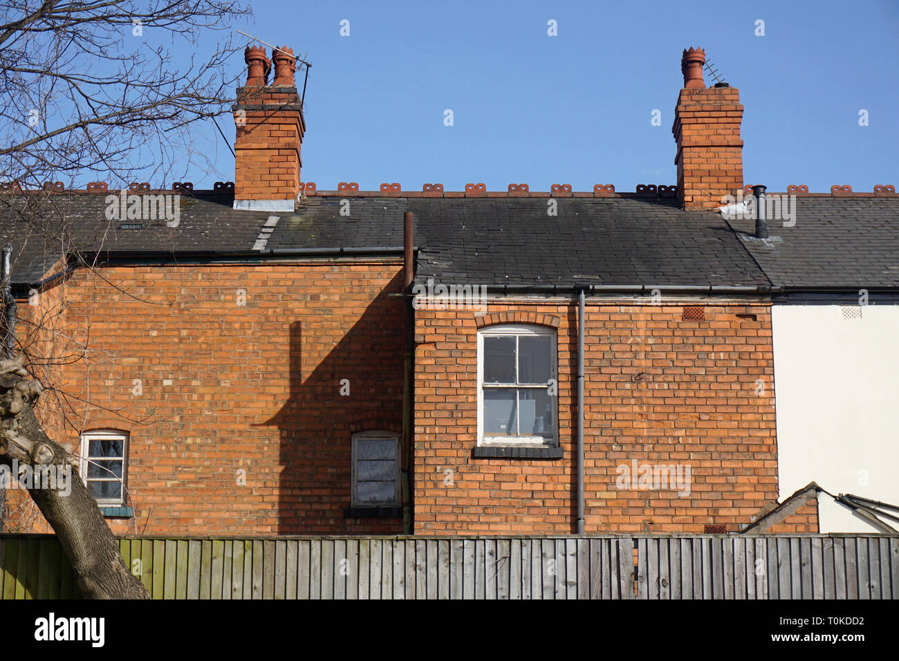Rear of terrace houses hi-res stock photography and images - Alamy