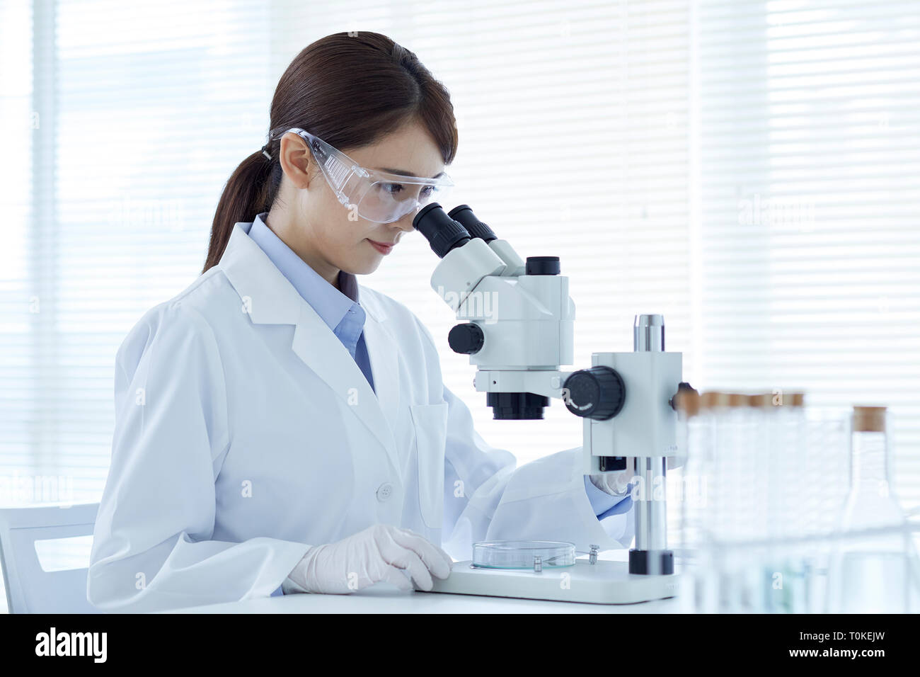 Young Japanese researcher in the lab Stock Photo - Alamy