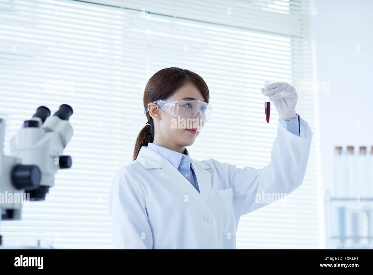 Young Japanese researcher in the lab Stock Photo - Alamy