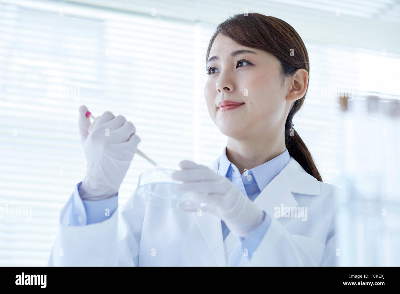 Young Japanese researcher in the lab Stock Photo - Alamy