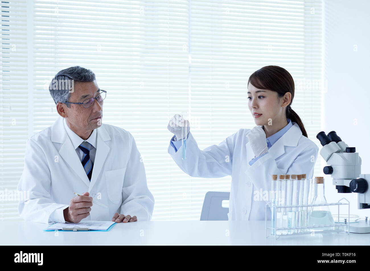 Japanese researchers in the lab Stock Photo - Alamy
