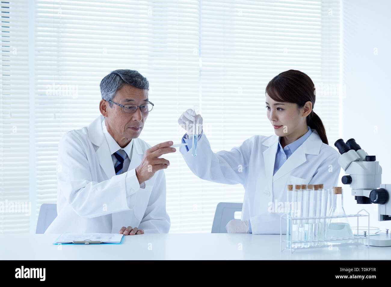 Japanese researchers in the lab Stock Photo - Alamy