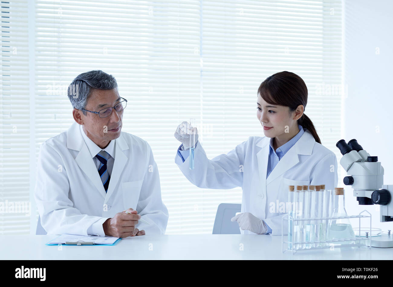 Japanese researchers in the lab Stock Photo - Alamy