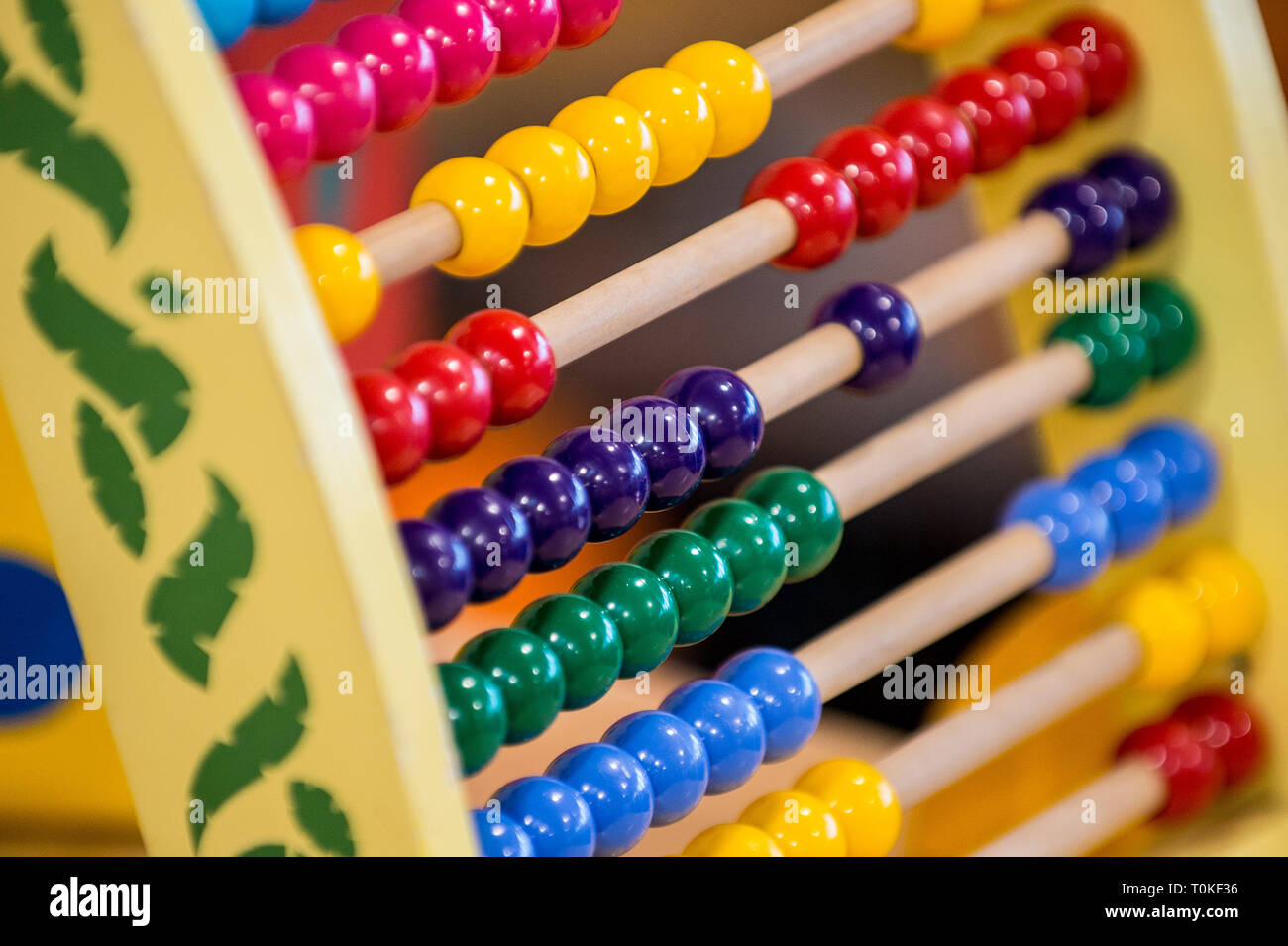 Colourful detail of a Childs abacus Stock Photo - Alamy