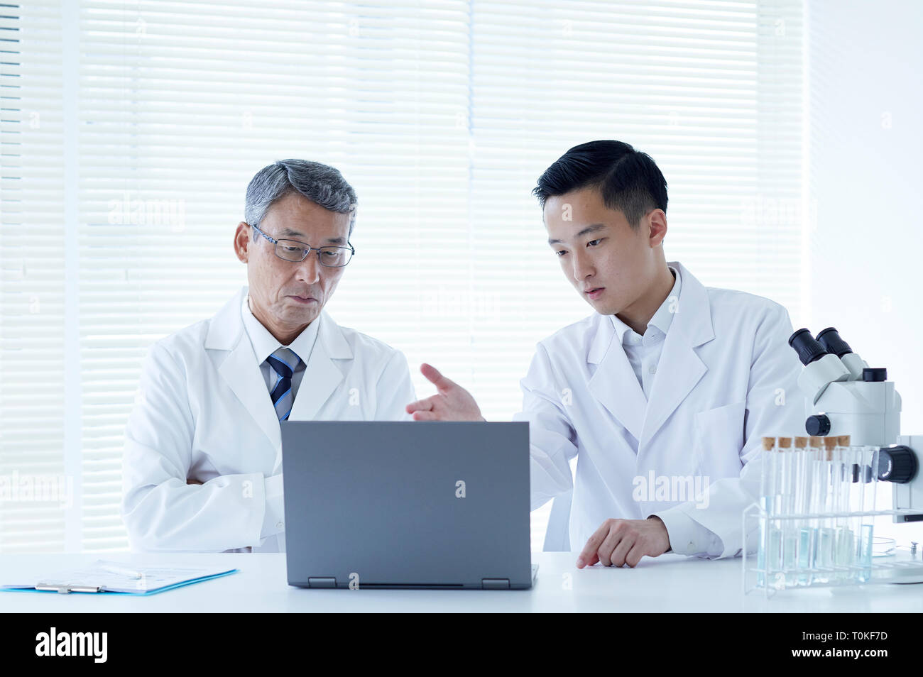 Japanese researchers in the lab Stock Photo - Alamy