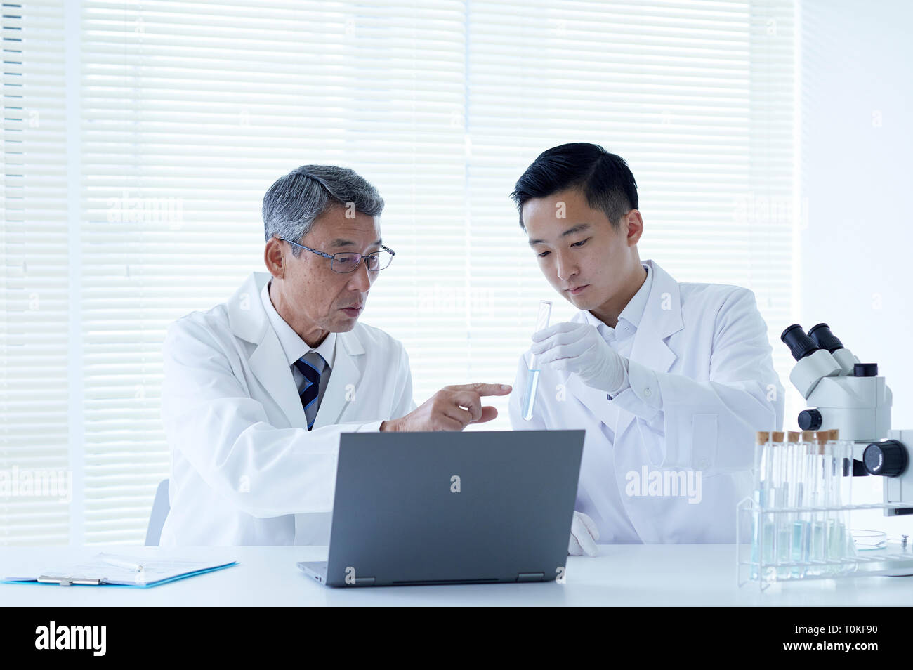 Japanese researchers in the lab Stock Photo - Alamy