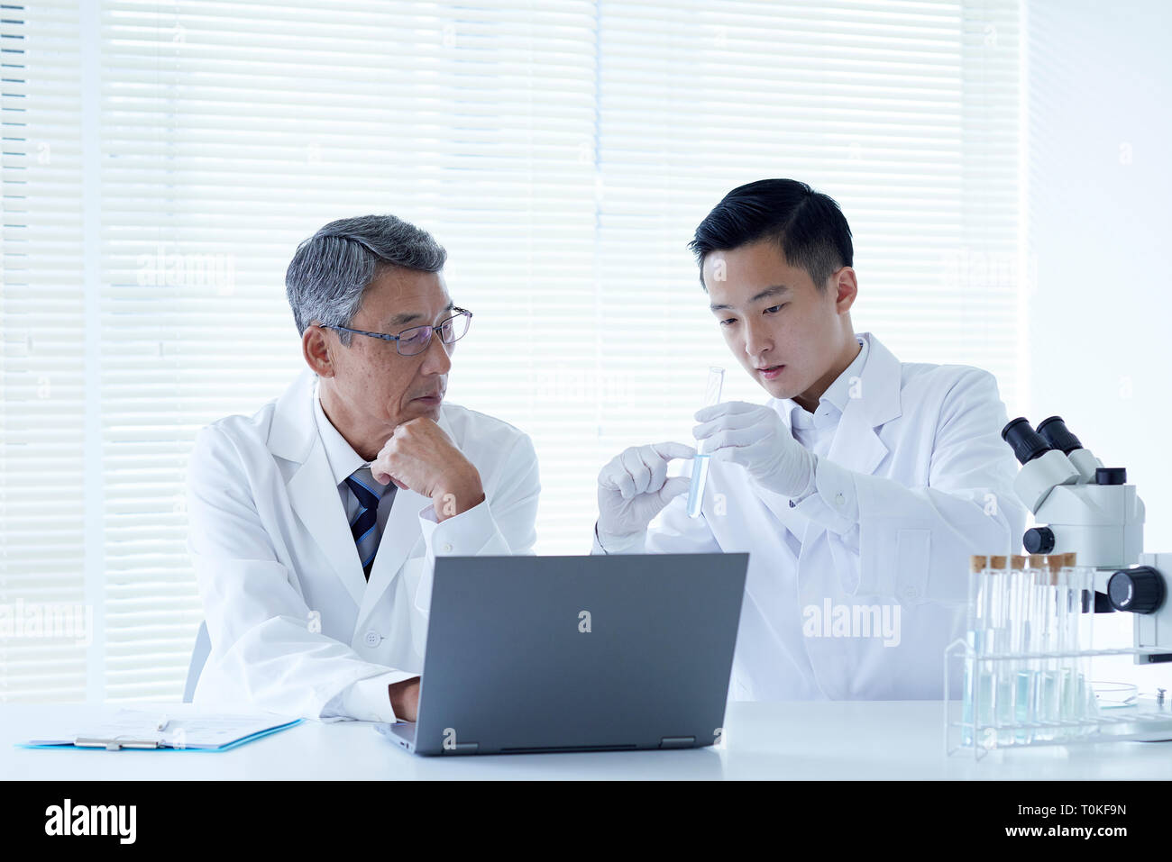 Japanese researchers in the lab Stock Photo - Alamy