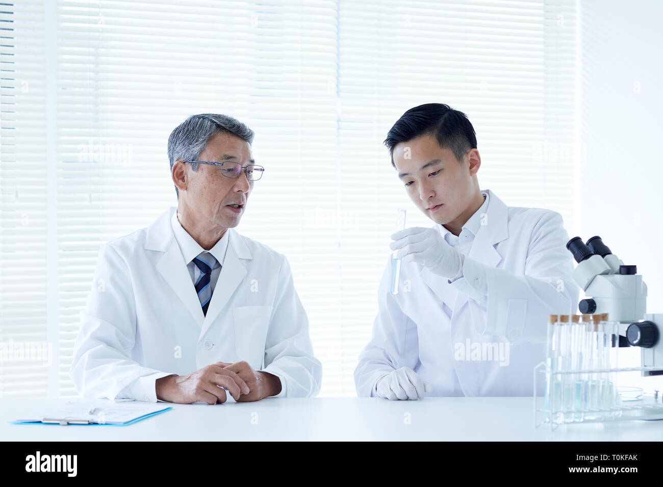 Japanese researchers in the lab Stock Photo - Alamy