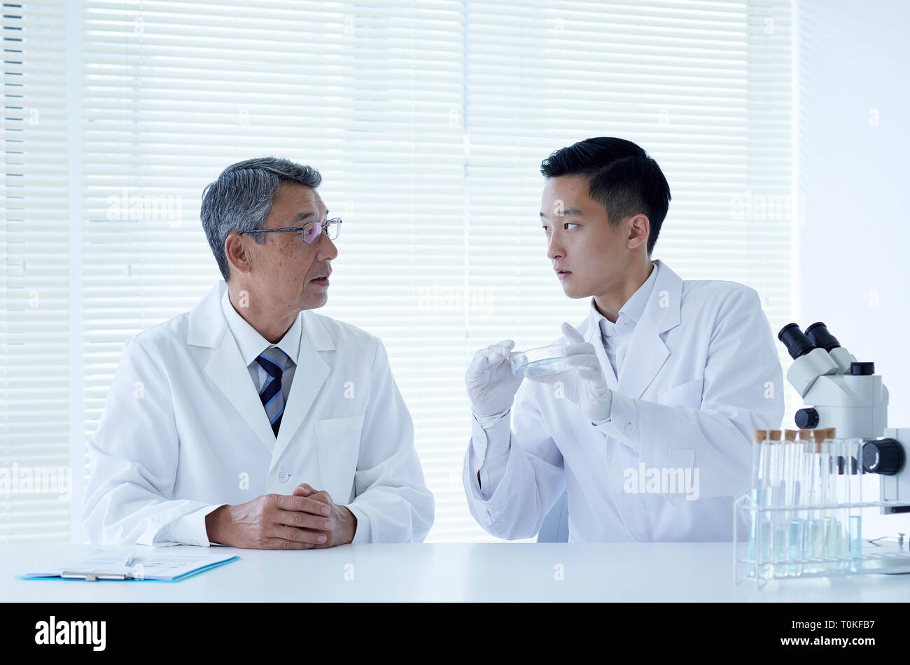 Japanese researchers in the lab Stock Photo - Alamy