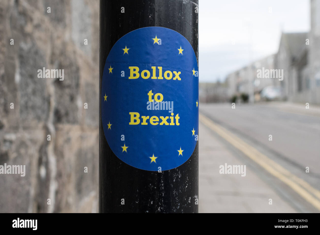 Bolloxs to Brexit sticker in Aberdeen, Scotland, UK Stock Photo - Alamy