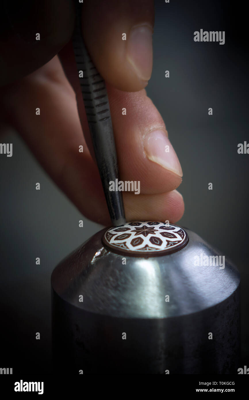 The Art of Damasquinado in Toledo, Spain. Damascening is the Moorish ...