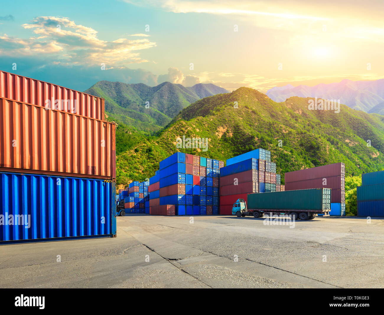 Industrial Container yard for Logistic Import Export business,modern ...