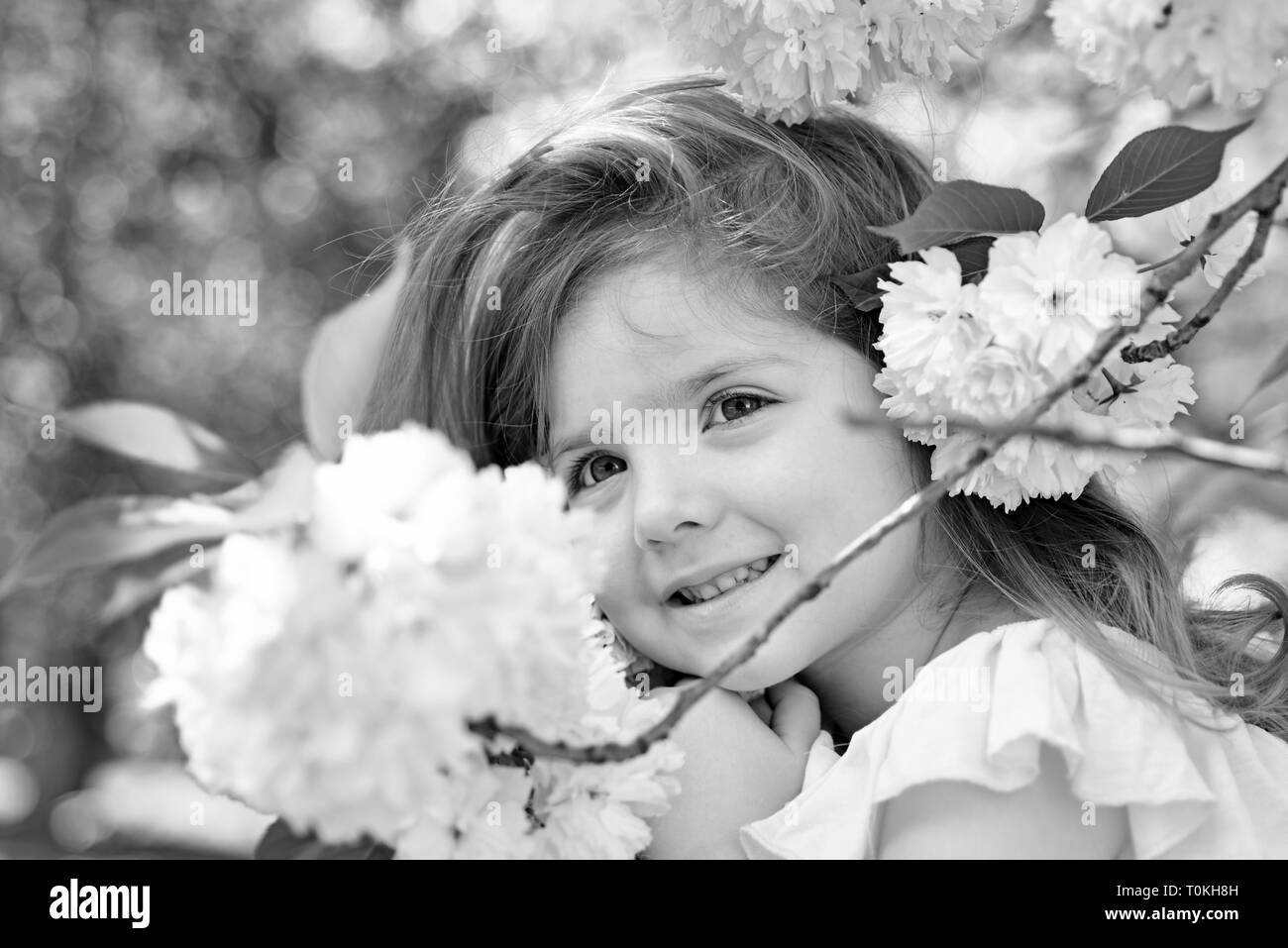 8 march. Small child. Natural beauty. Childrens day. Springtime ...