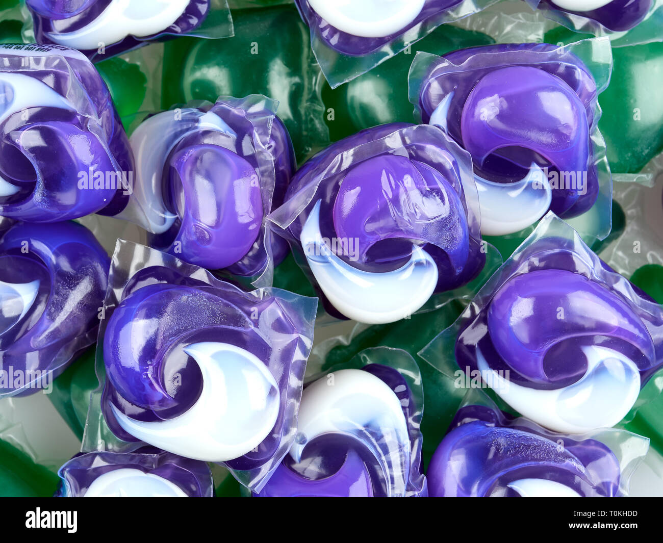 Laundry detergent pods for washing machines, isolated on white Stock ...