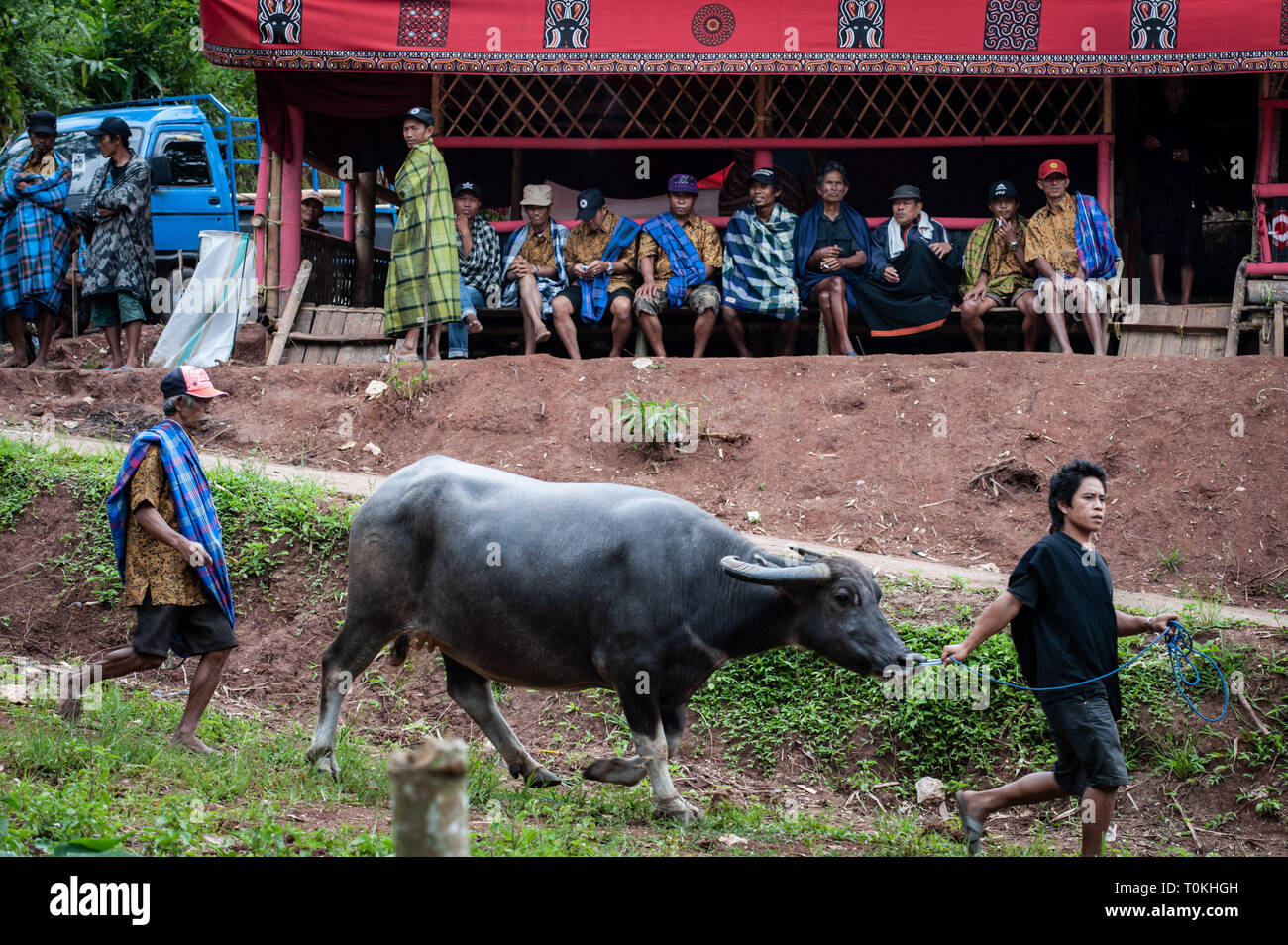 Residents are seen during the Rambu Solo funeral ritual in Tana Toraja ...
