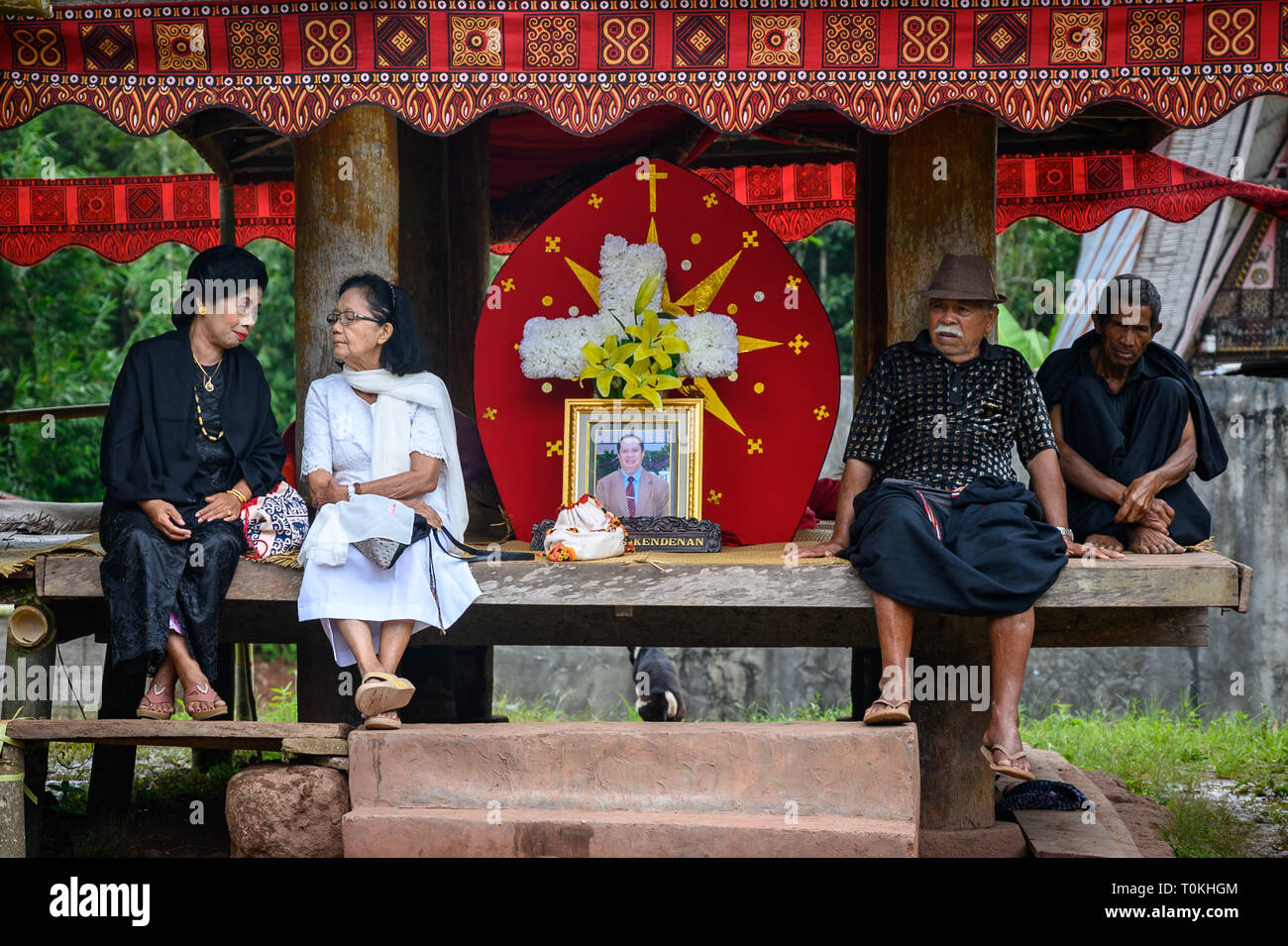 Residents are seen during the Rambu Solo funeral ritual in Tana Toraja ...