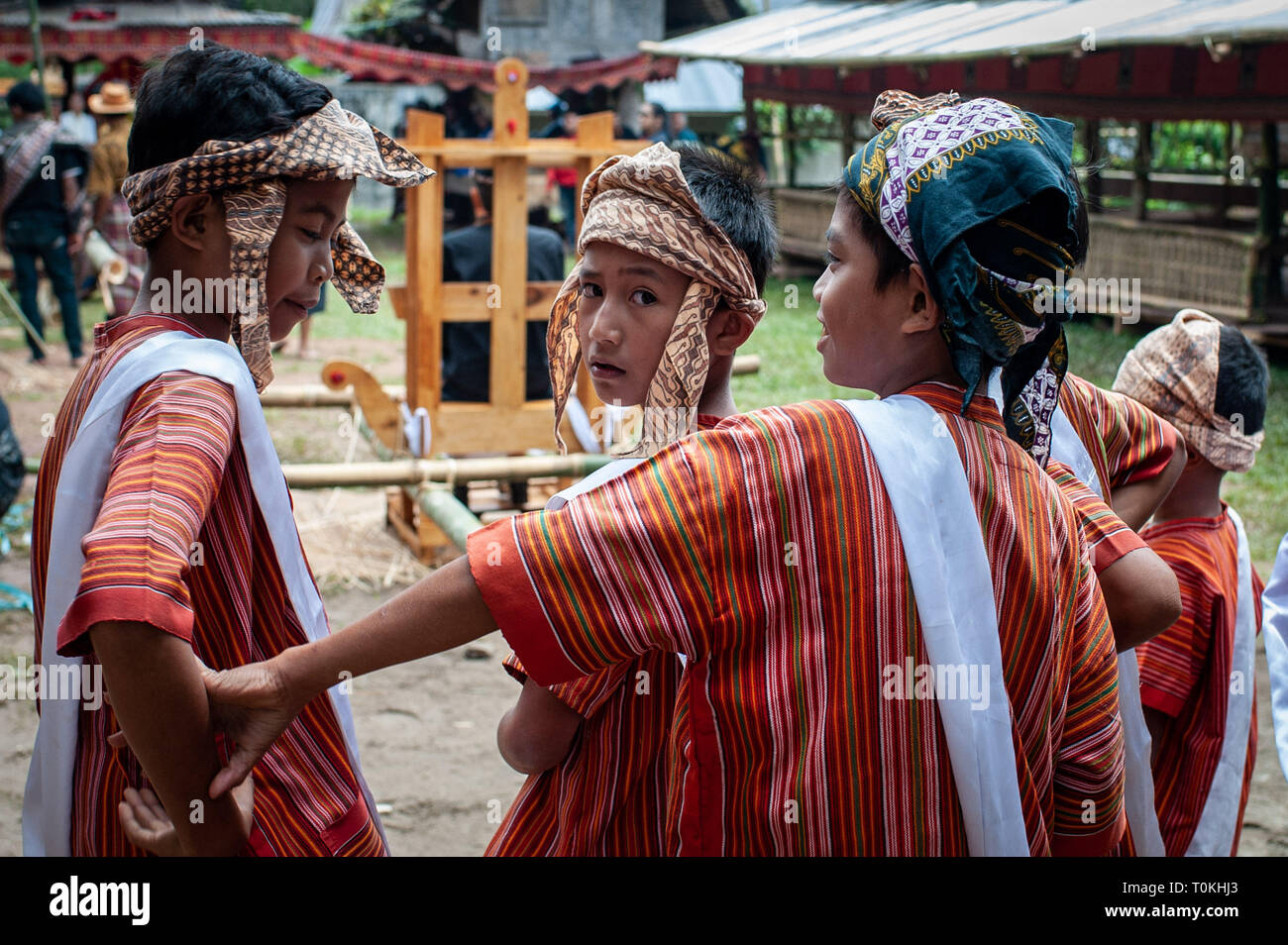 Residents wearing traditional clothes are seen during the event in Tana ...