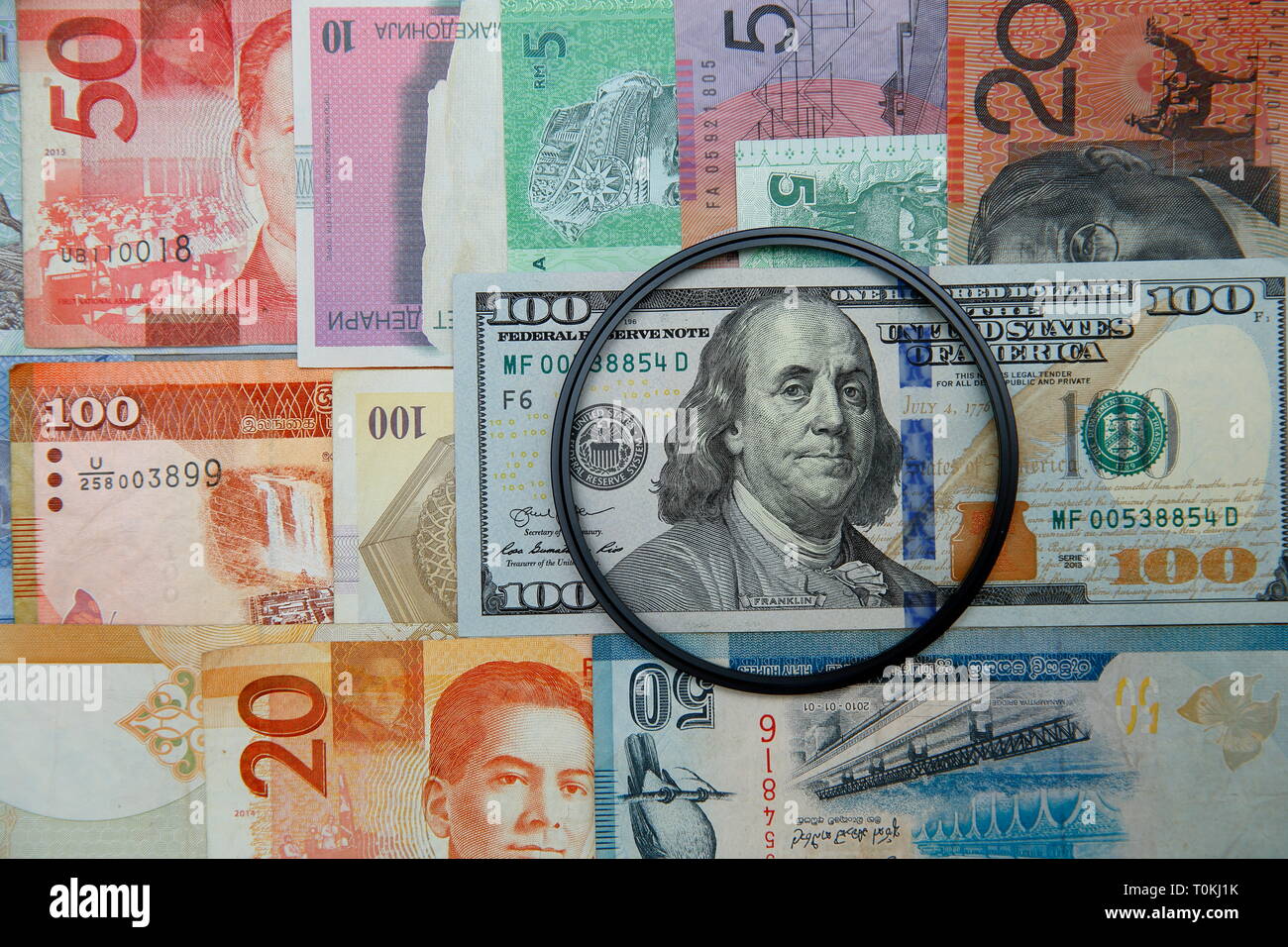 Background composition with various country banknotes Stock Photo - Alamy