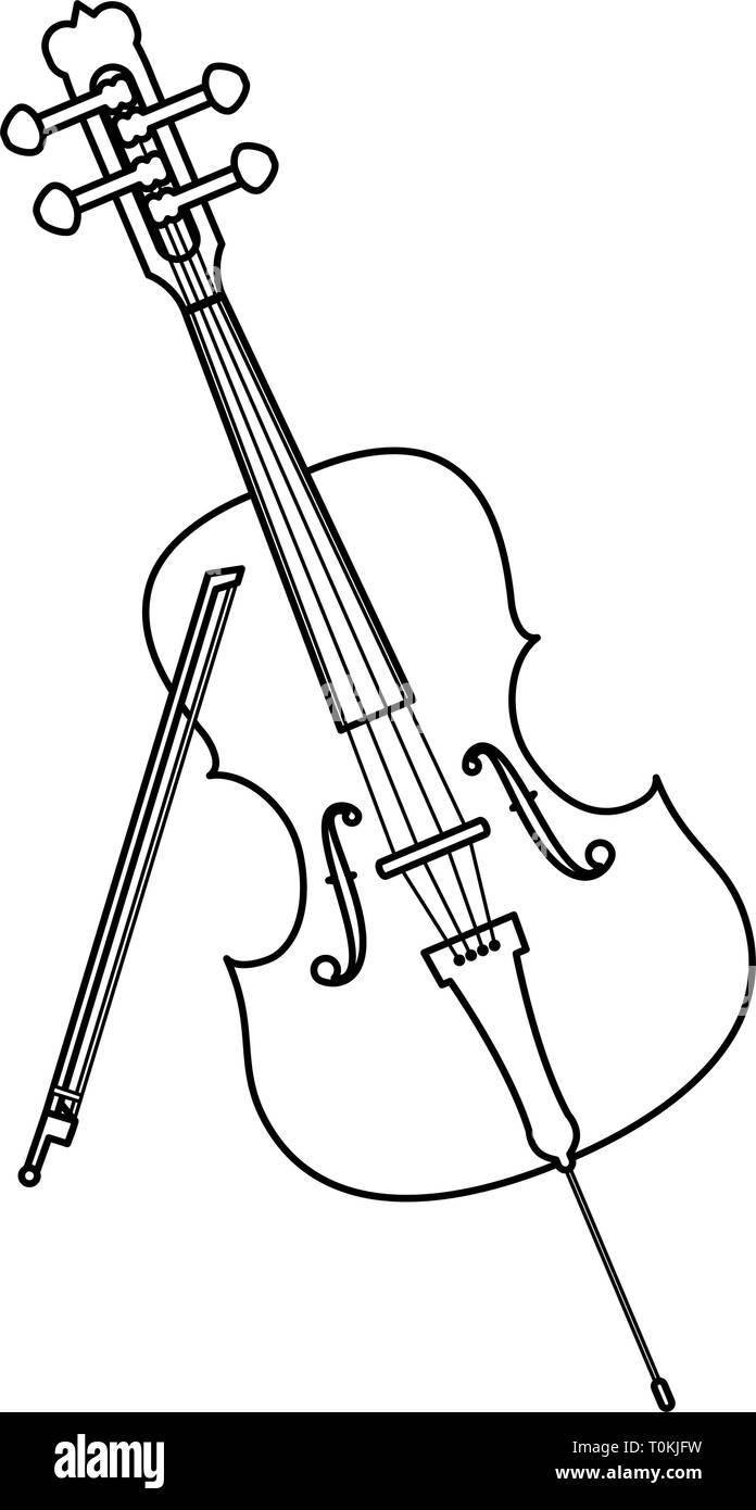 fiddle instrument musical icon vector illustration design Stock Vector ...