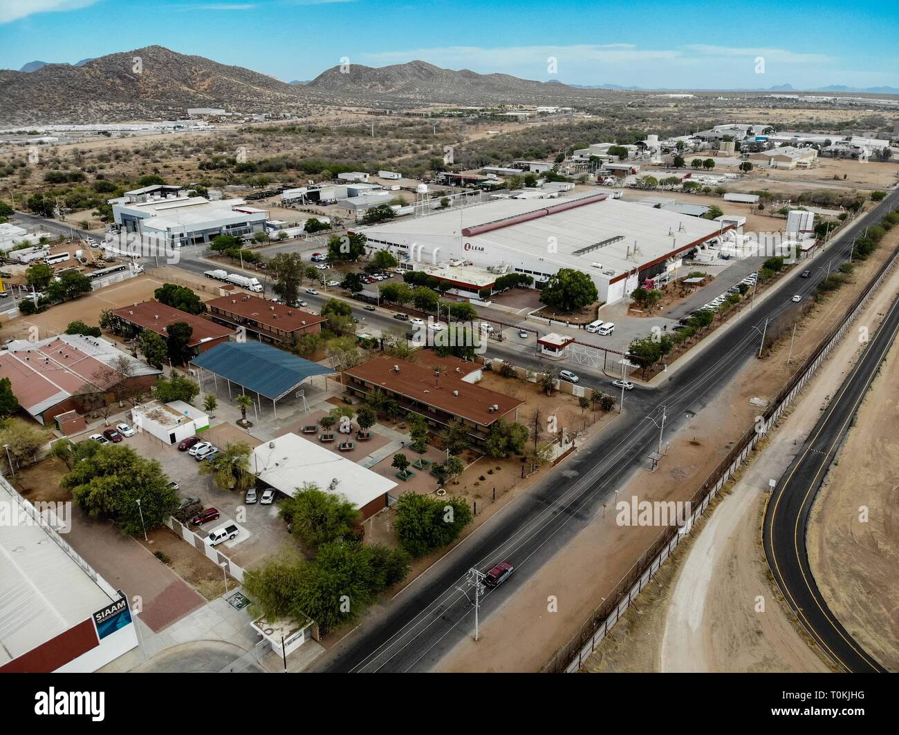 Aerial view of the Ford Motor Company automotive company in the ...