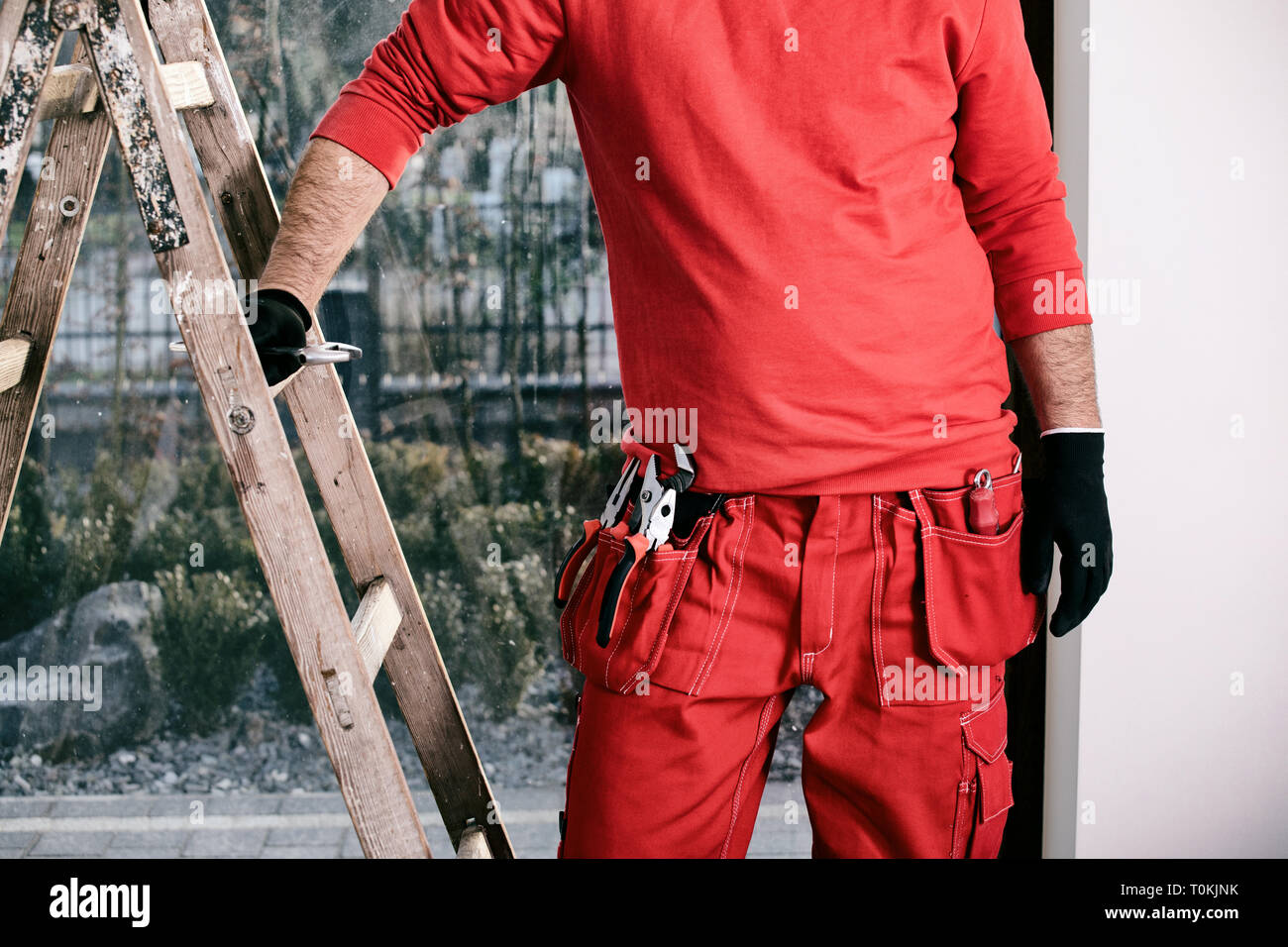 construction worker and tools Stock Photo - Alamy