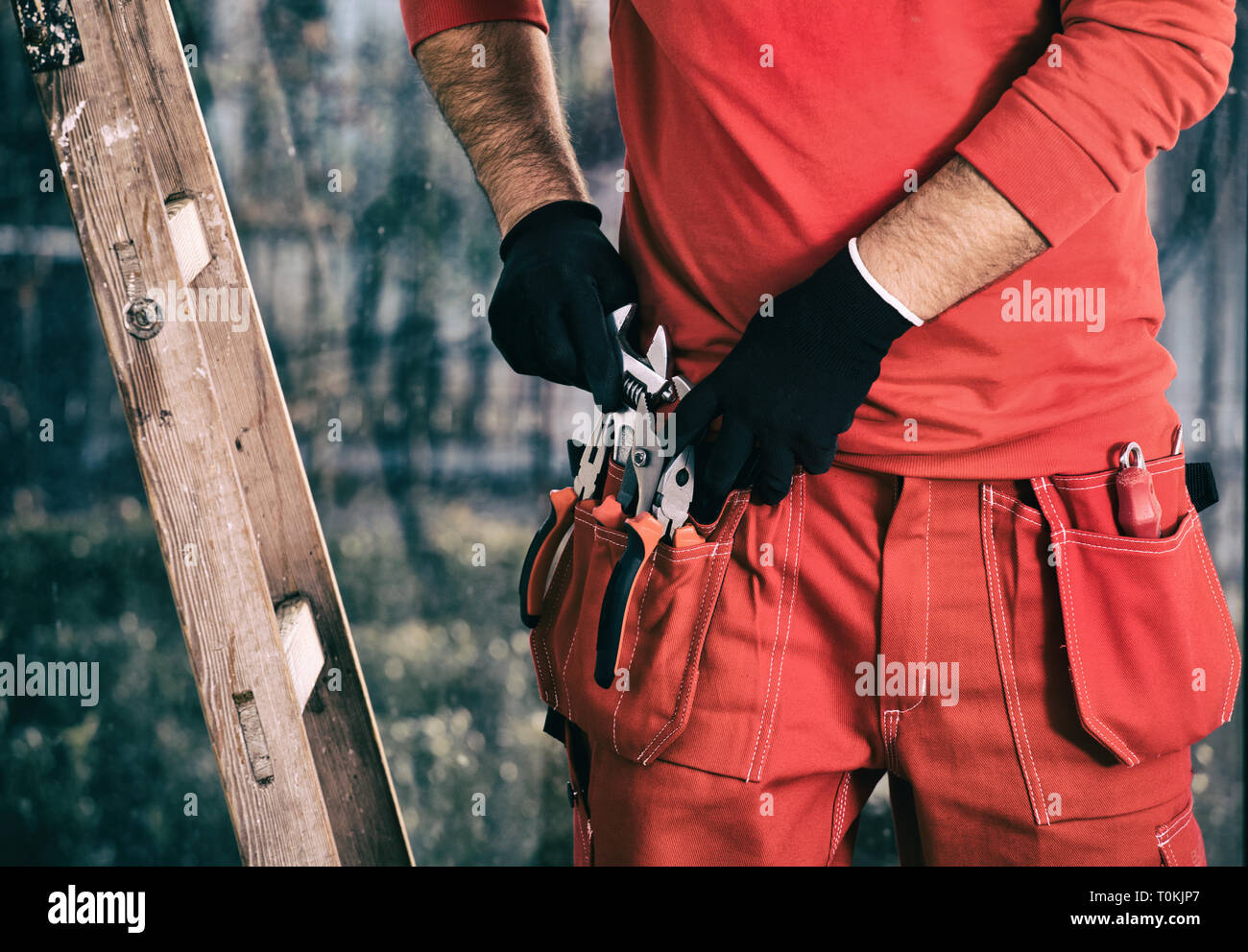 construction worker and tools Stock Photo - Alamy