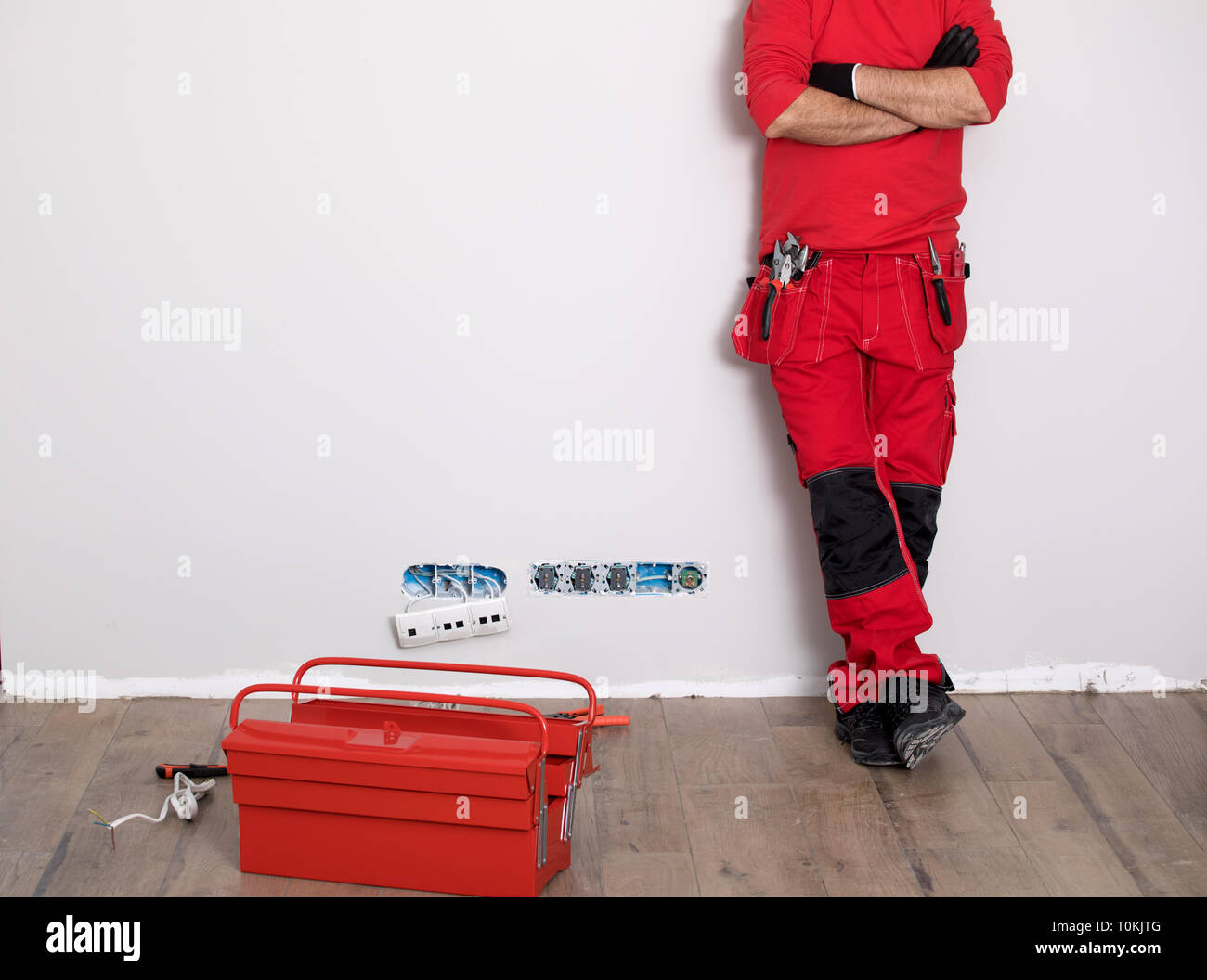construction worker and tools Stock Photo - Alamy