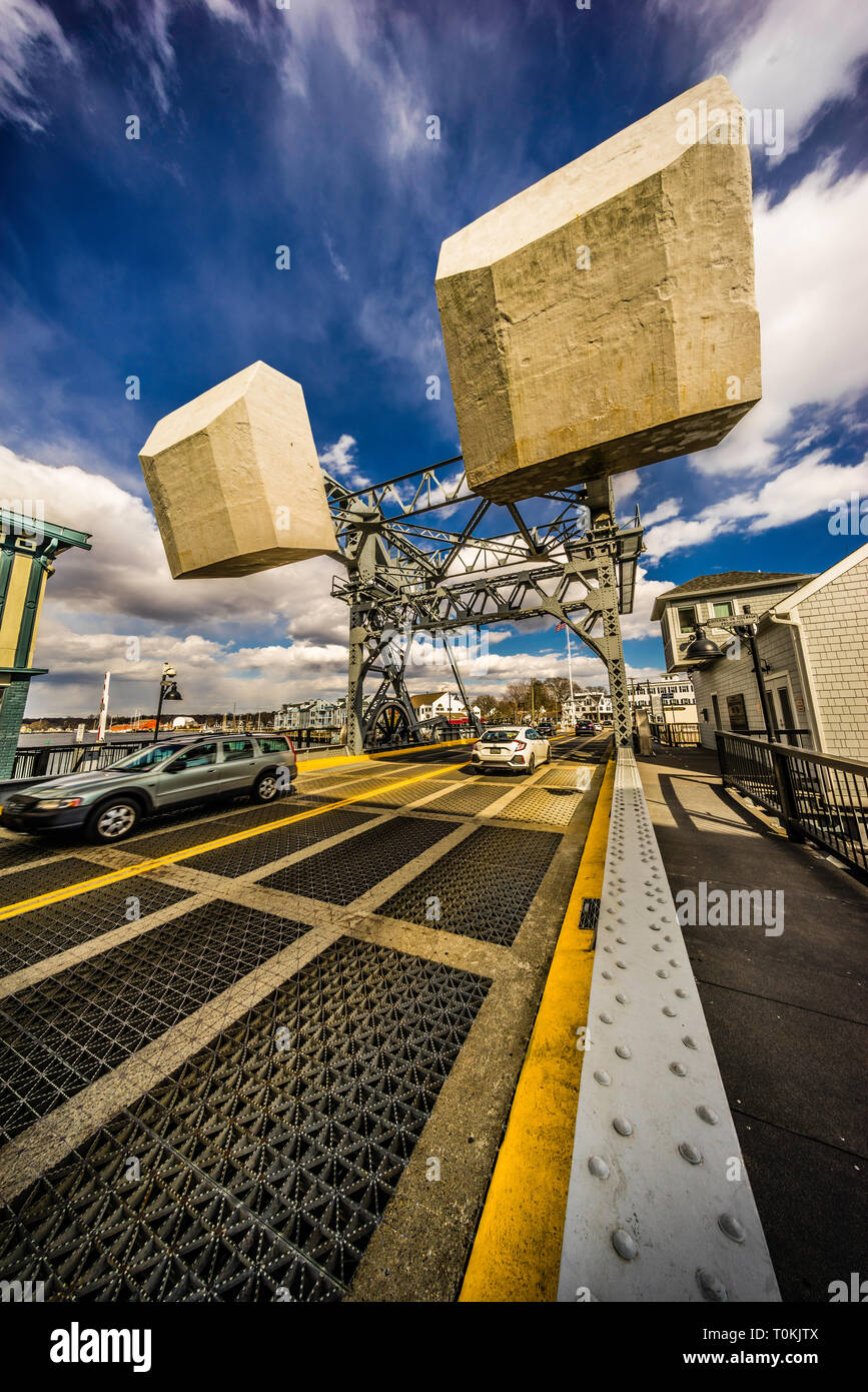Mystic River Bascule Bridge Mystic, Connecticut, USA Stock Photo - Alamy