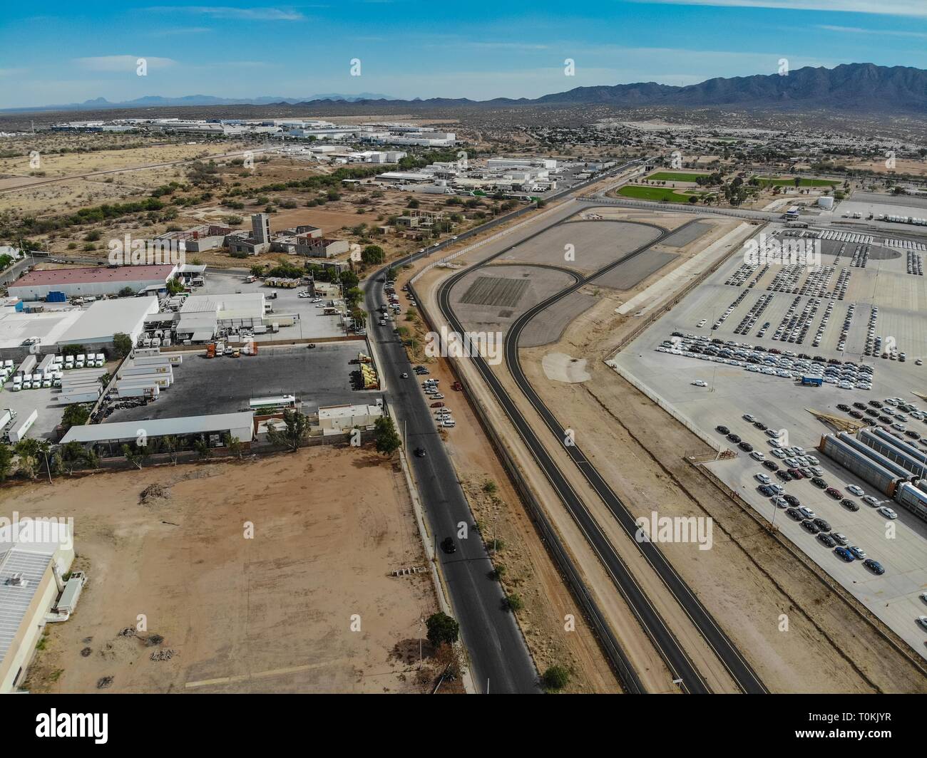 Aerial view of the Ford Motor Company automotive company in the ...