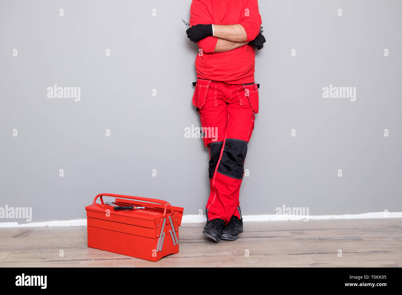 construction worker and tools Stock Photo - Alamy
